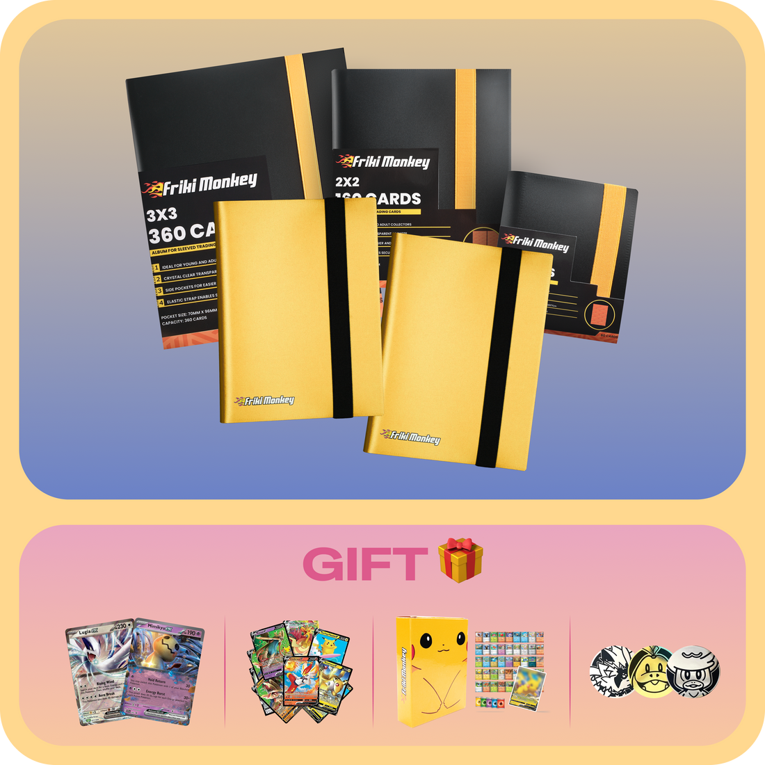 Buy Pokémon® TCG Bundle: Albums, random V/EX Cards & Holo Pikachu Bonus ...